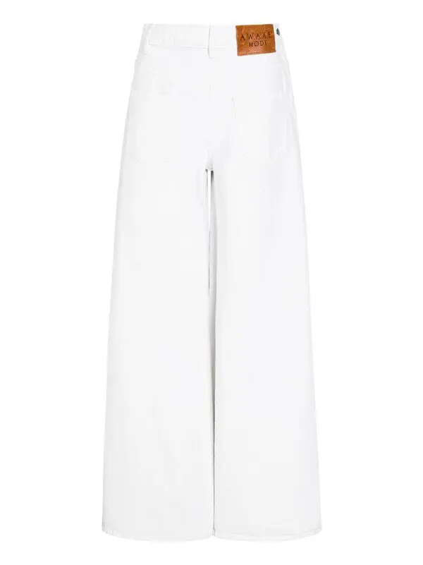 A.W.A.K.E. Mode Mirrored Effect Wide-leg Denim Jeans - White