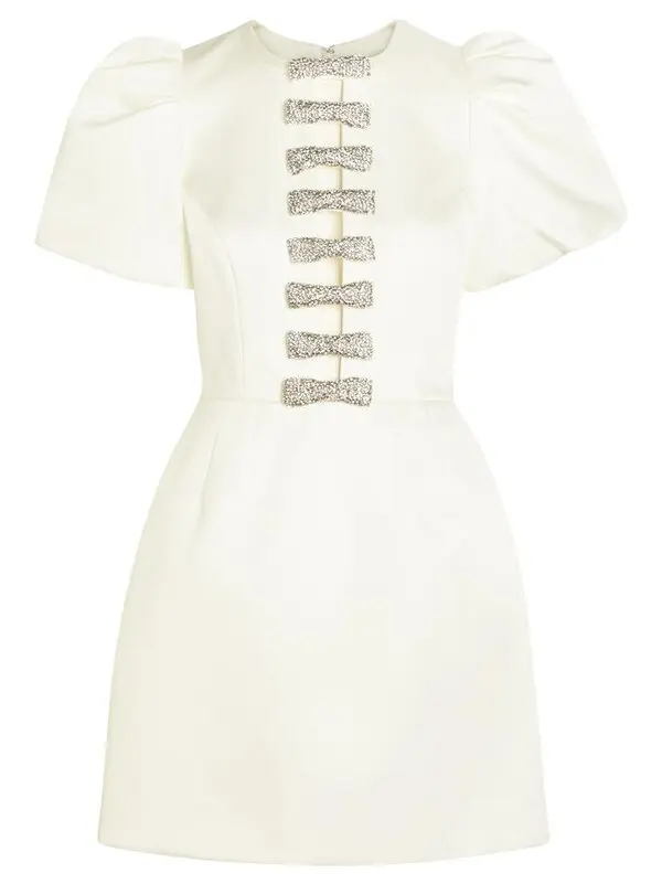 Rebecca Vallance Blaise Crystal-embellished Mini Dress - Ivory