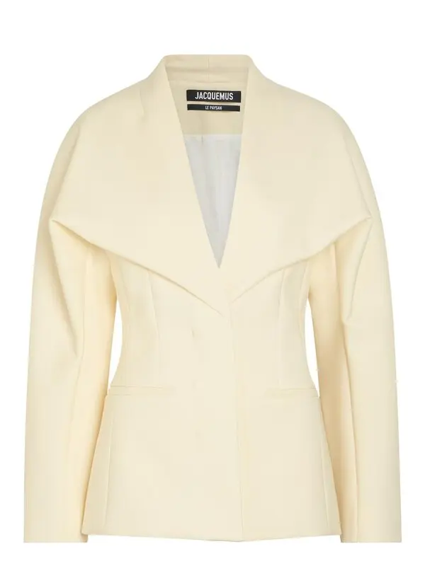 Jacquemus La Veste Chale Crepe Blazer - Off White
