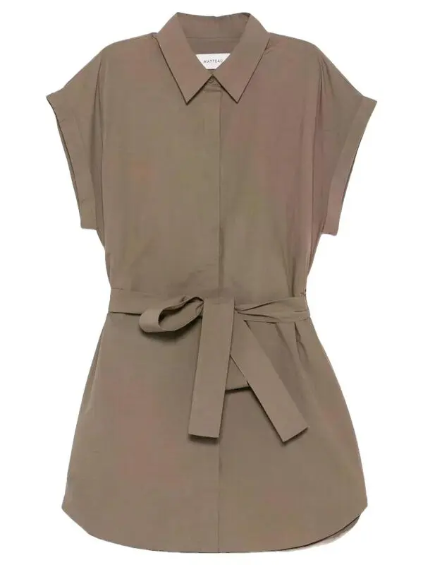Matteau Belted Mini Dress - Brown
