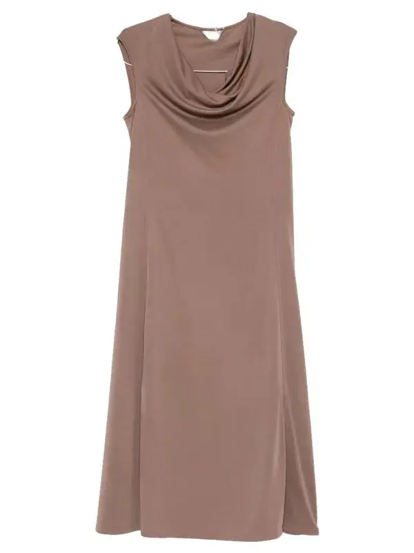 Max Mara Cowl-neck Midi Dress - Brown