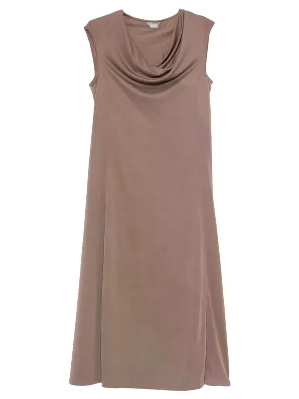 Max Mara Cowl-neck Midi Dress - Brown