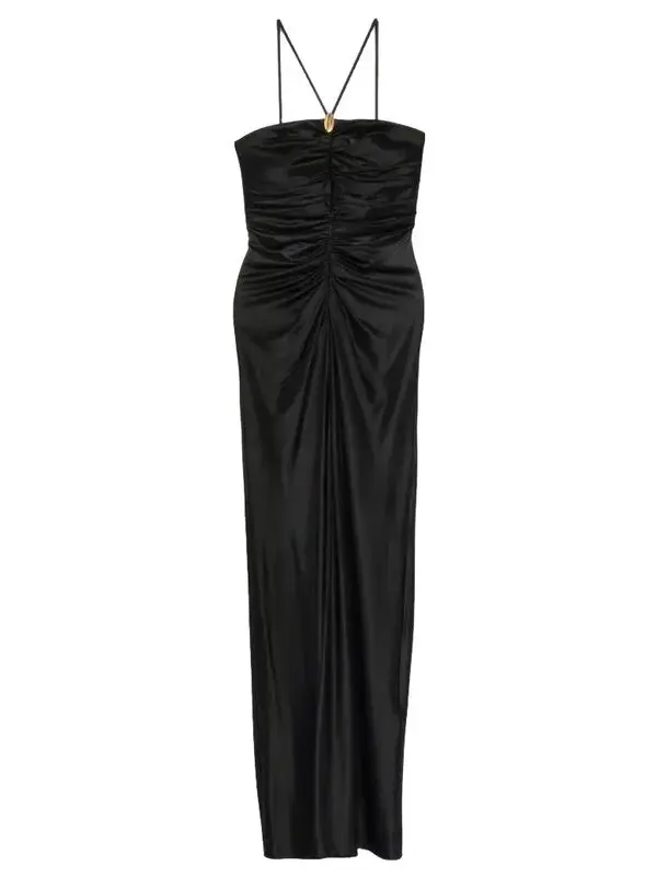 Max Mara Oggetti Ruched Maxi Dress - Black