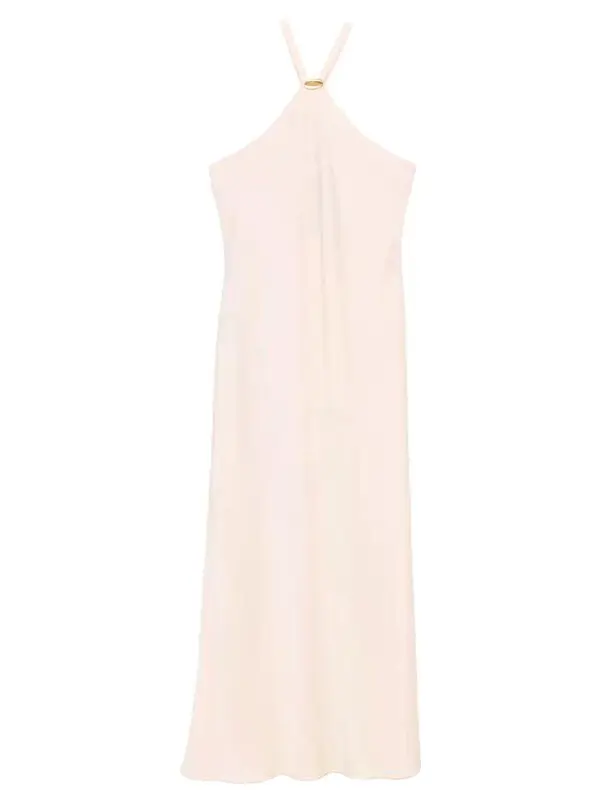 Max Mara Eghiotto Halterneck Maxi Dress - Pink