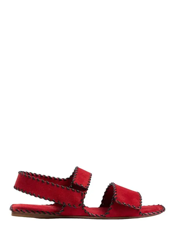 Khaite Boden Whip Stitch Flat - Red