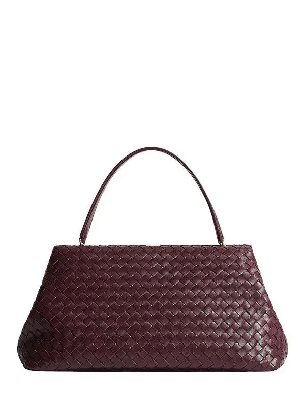 Bottega Veneta The 1998 Intrecciato Leather Clutch - Burgundy