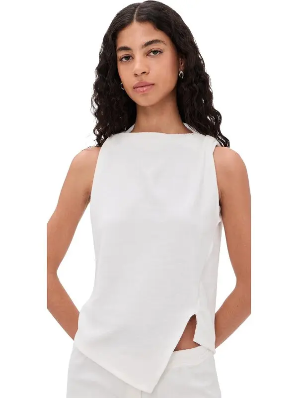 CULTNAKED Sleeveless Terry Top - White