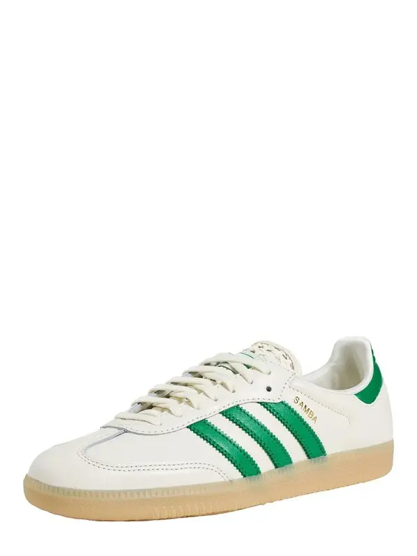 Adidas Samba Og Sneakers - Off White/green/gold Met