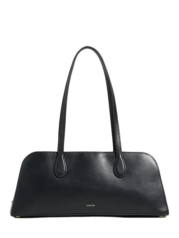 Vince Athene Leather Shoulder Bag - Black