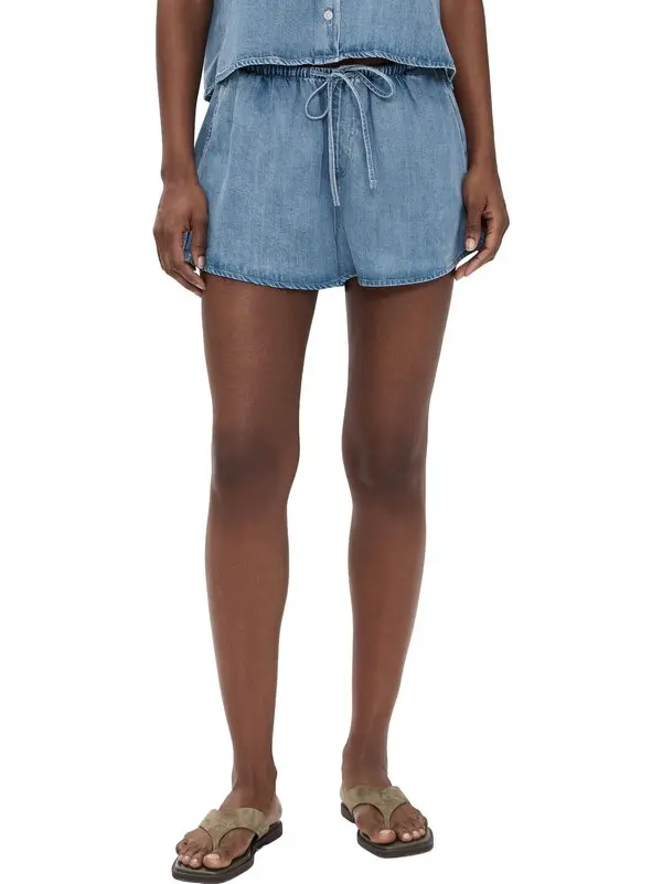 Good American The Denim Pull On Shorts - Indigo1273