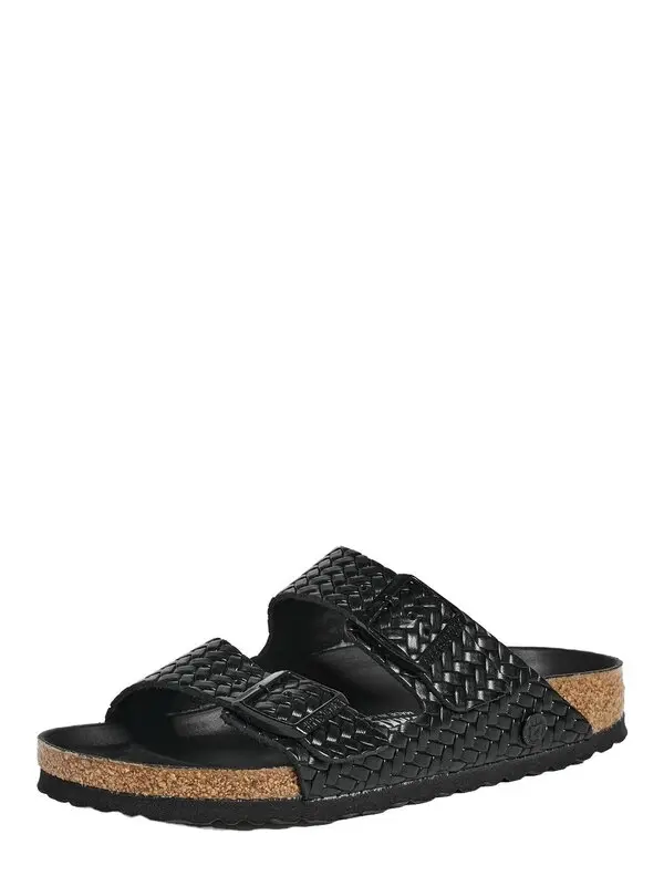 BIRKENSTOCK Arizona Woven Embossed Sandals - Black