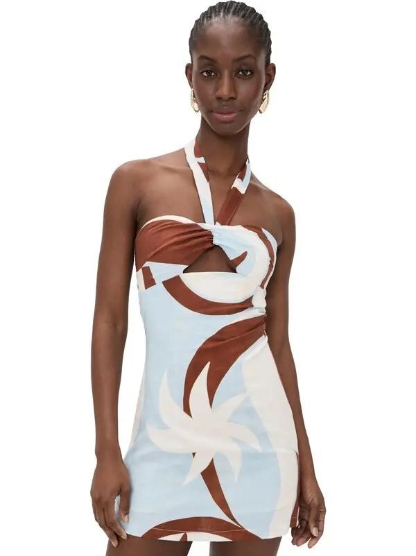 SEVEN WONDERS Rihanna Knot Mini Dress - Rina Blue