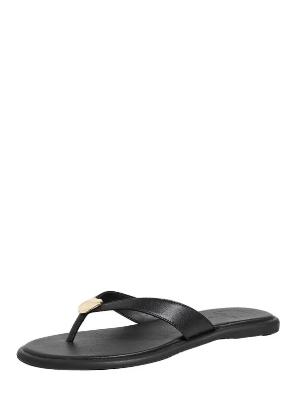 Dolce Vita Jaina Thong Sandals - Black Leather