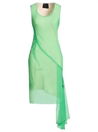 Givenchy Silk Crepe Flared Midi Dress - Green