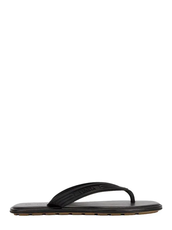 Bottega Veneta Sandal Matt Rubber Nappa - Black