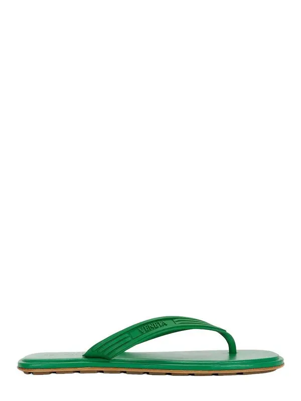 Bottega Veneta Sandal Matt Rubber Nappa - Grass Green