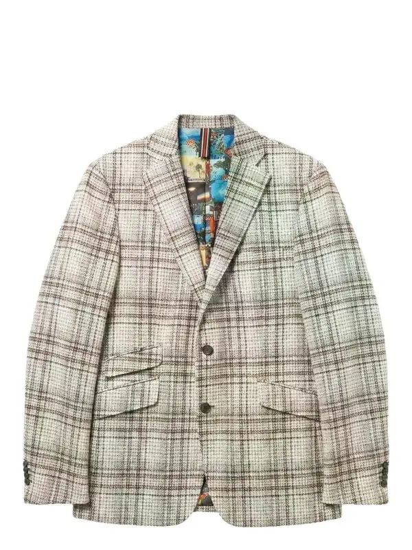 ABSEITS Check-pattern Tailored-fit Jacket - Neutrals