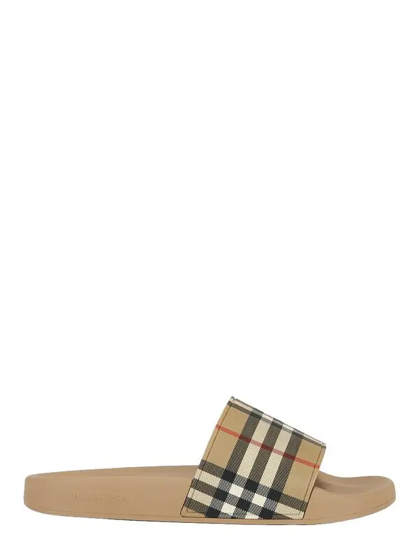 Burberry Furley Slide - Arch Beige Check