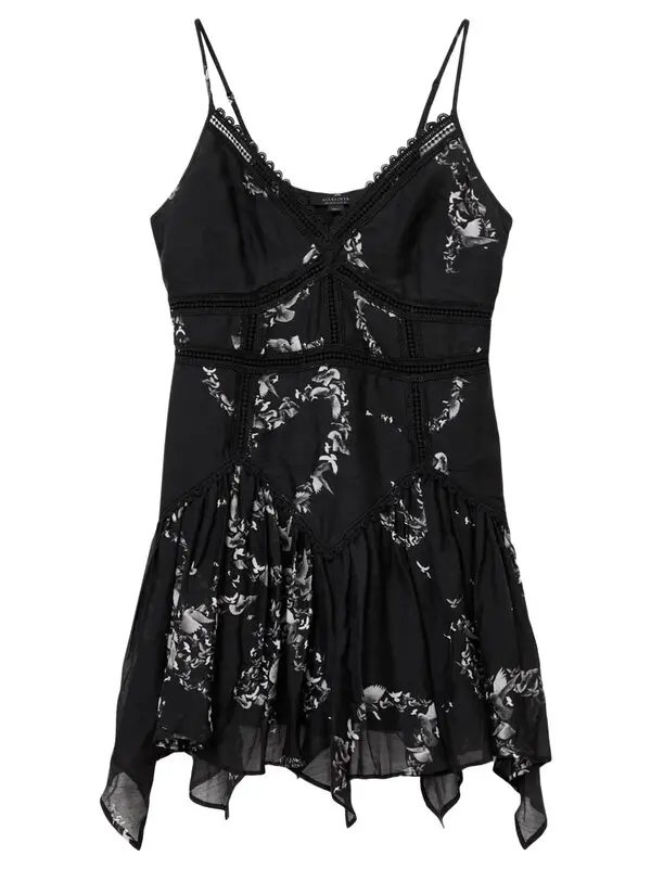 ALLSAINTS Lace-trim Zia Mini Dress - Black
