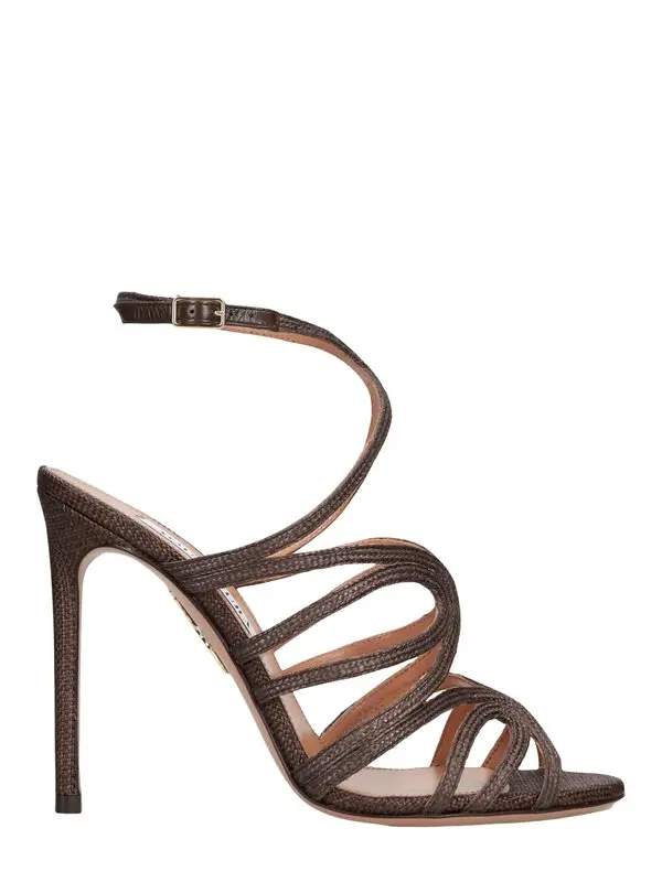 AQUAZZURA Serenade 105 Heeled Sandals - Brown