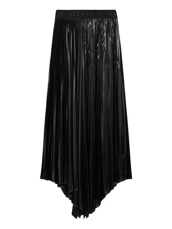 ALLSAINTS Pleated Jax Maxi Skirt - Black