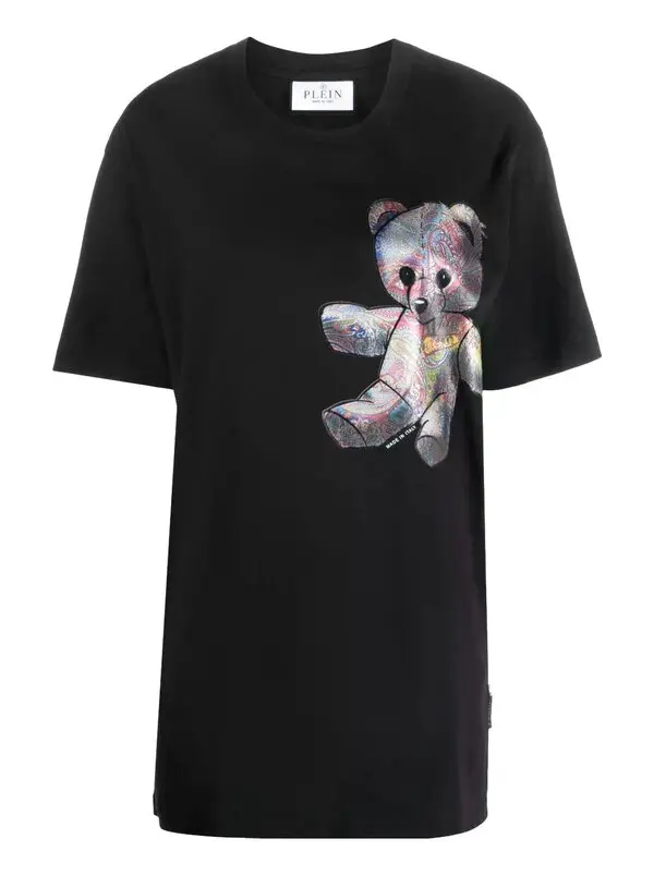 Philipp Plein Teddy Bear-print Cotton T-shirt - Black