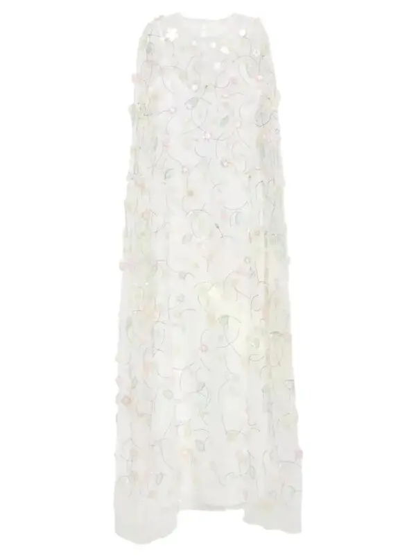 Bernadette Eleonore Sequin-embroidered Maxi Dress - White