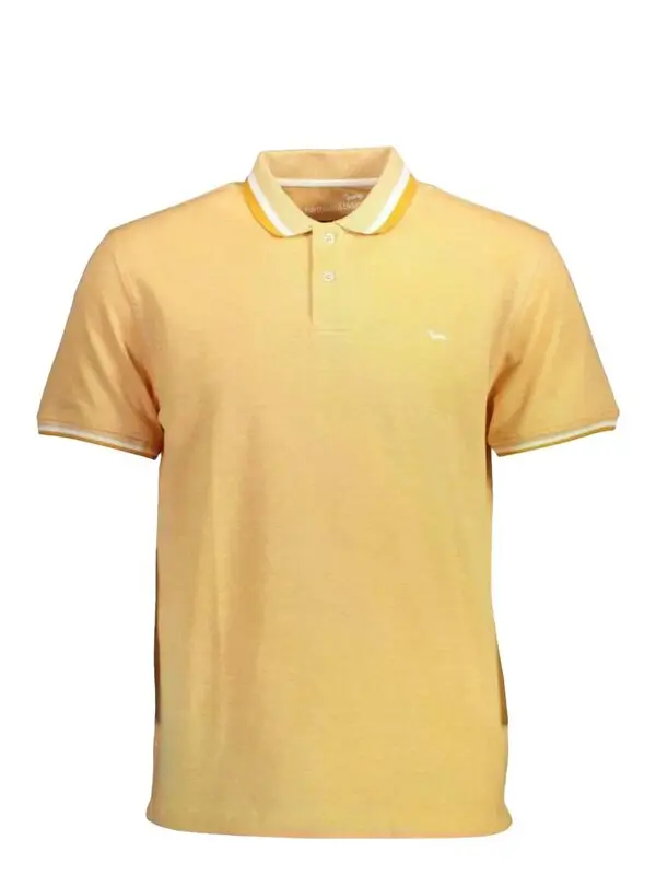 HARMONT & BLAINE Contrast-tipping Cotton Polo Shirt - Orange