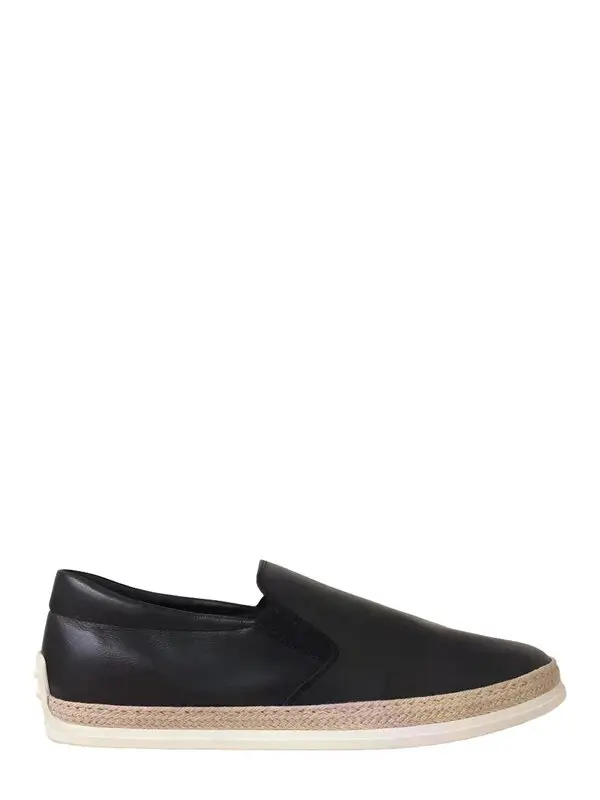 TOD'S Braided-trim Espadrilles - Black