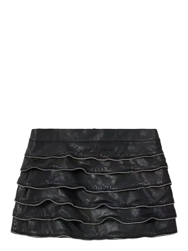 ALLSAINTS Emara Zip-trim Ruffled Skirt - Black