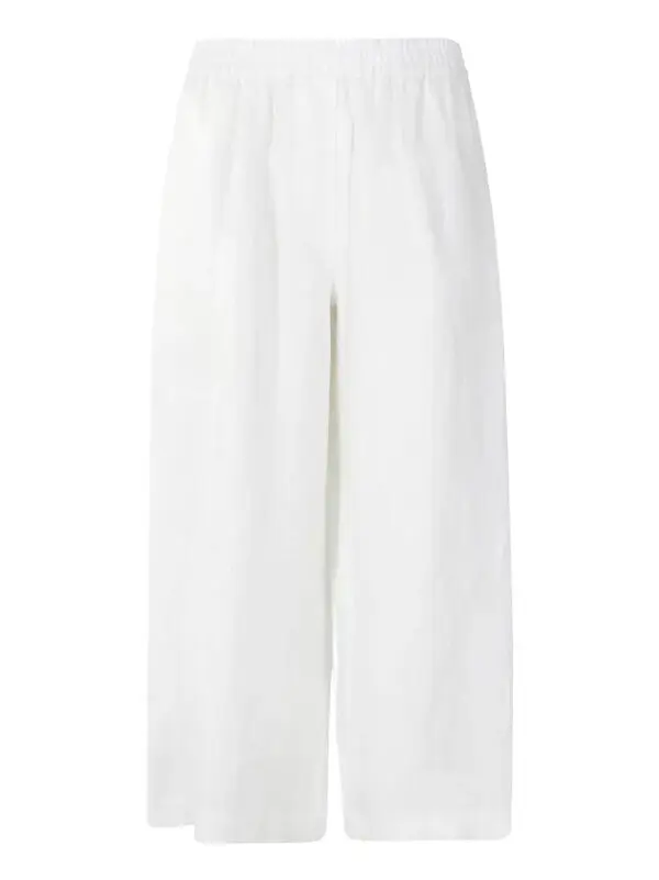 Max Mara Elasticated Waistband Wide-leg Trousers - White