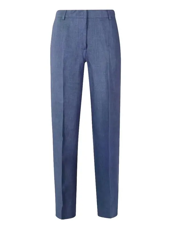 Max Mara Malizia Linen Trousers - Blue