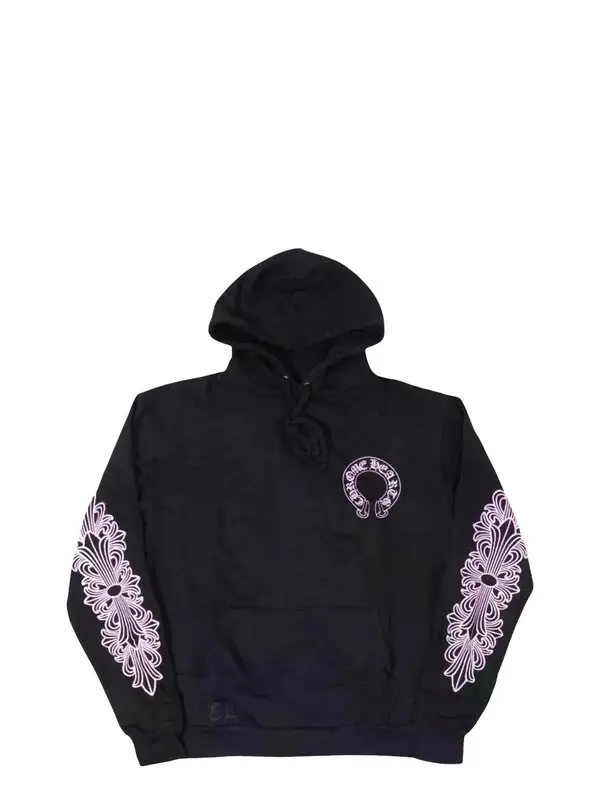 Chrome Hearts Floral Logo Hoodie - Black