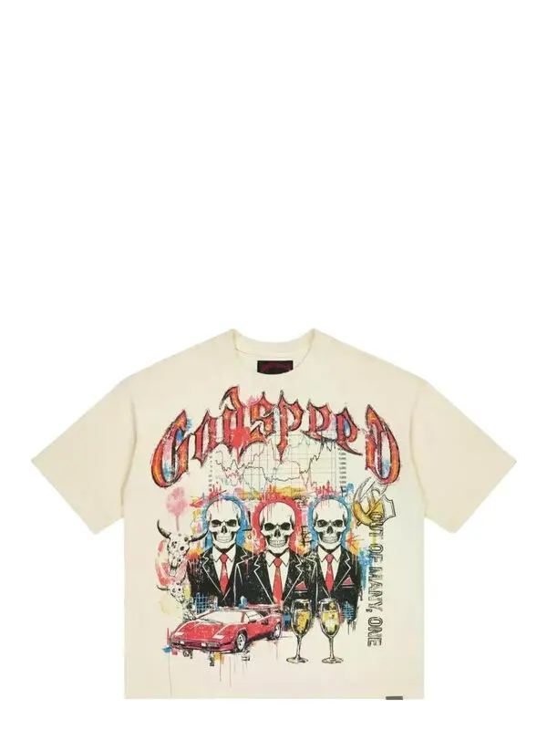 GODSPEED Graphic-print A.t.h. T-shirt - Neutrals