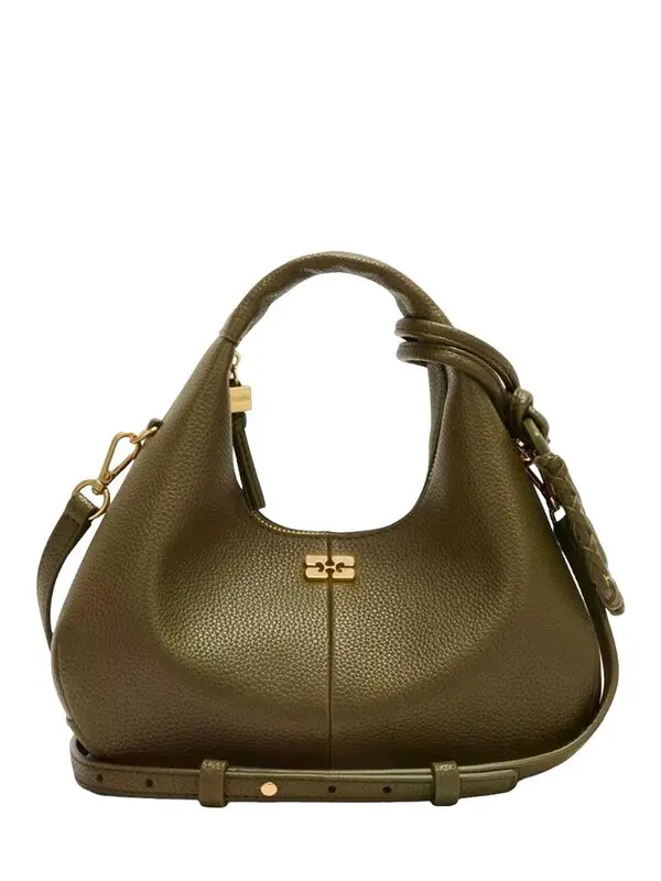 GANNI Logo-plaque Tote Bag - Green