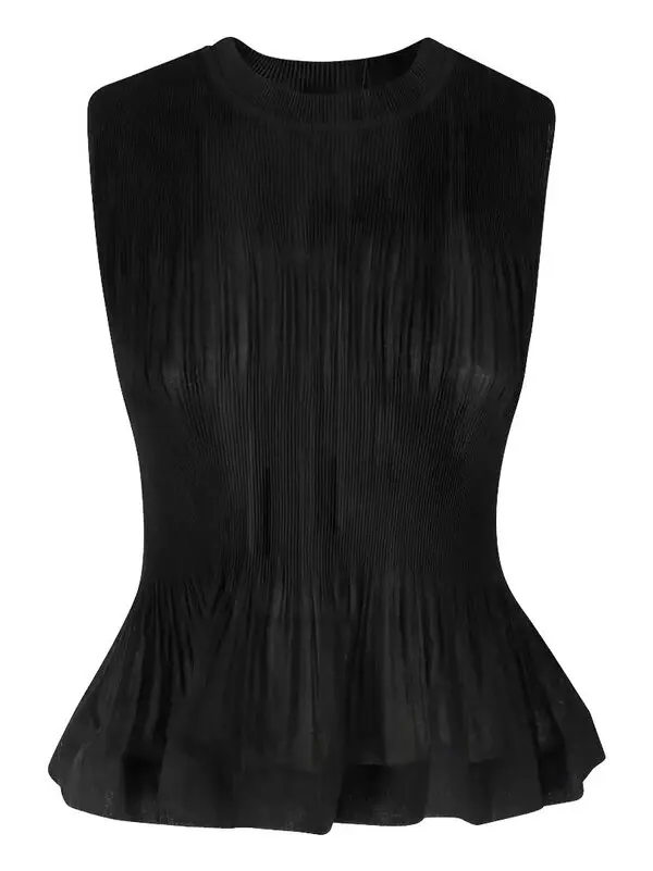 MEIMEIJ Plissé-effect Top - Black