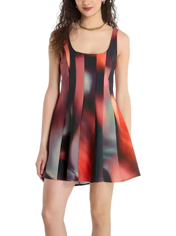 Desigual Abstract-print Mini Dress - Black