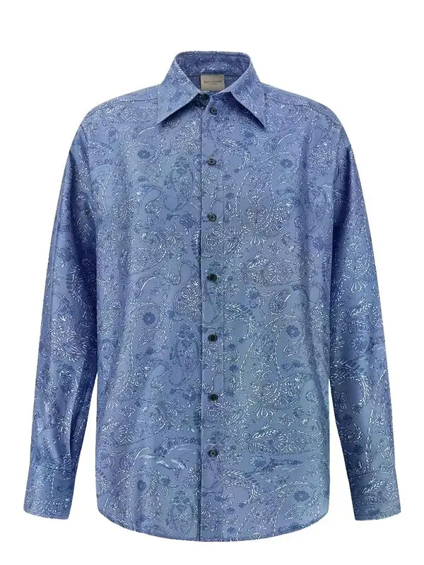 Paul & Shark Paisley-print Silk Overshirt - Blue