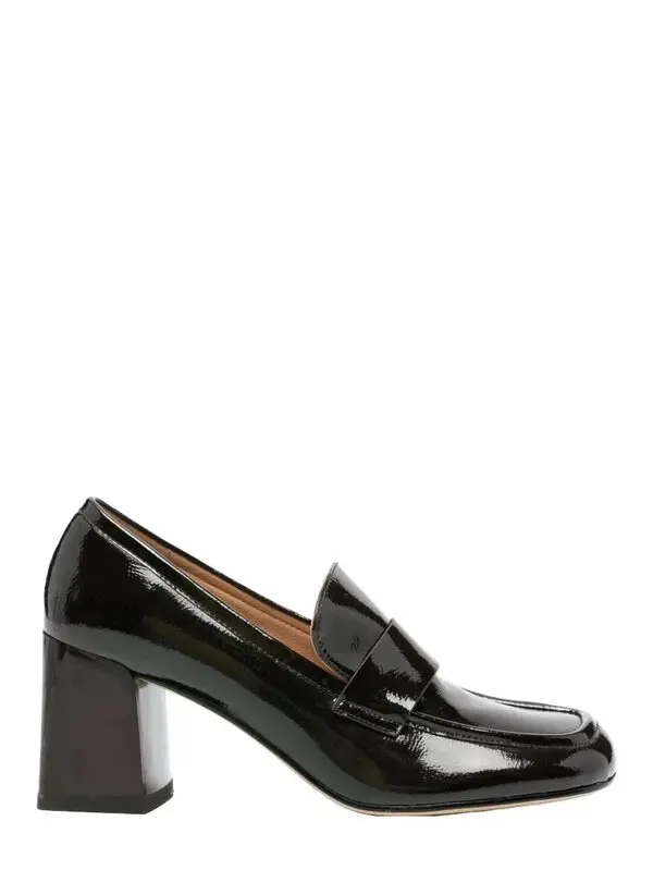 SERGIO MORETTI FIRENZE Square-toe Leather Pumps - Brown