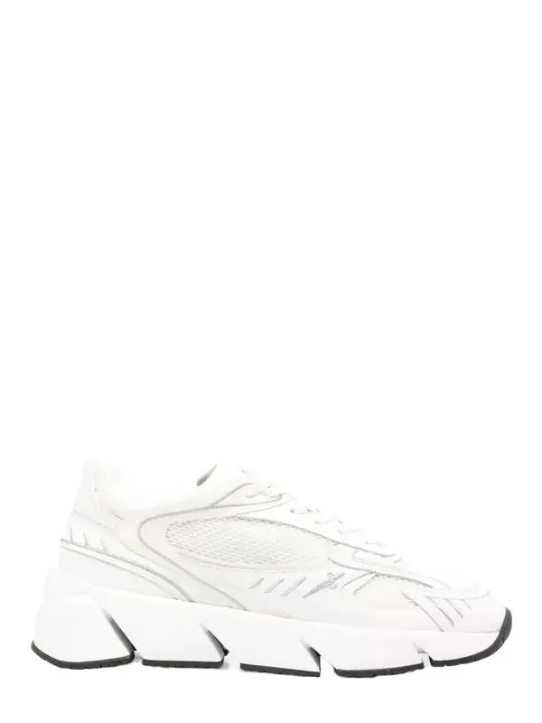 Paciotti Panelled Leather Sneakers - White