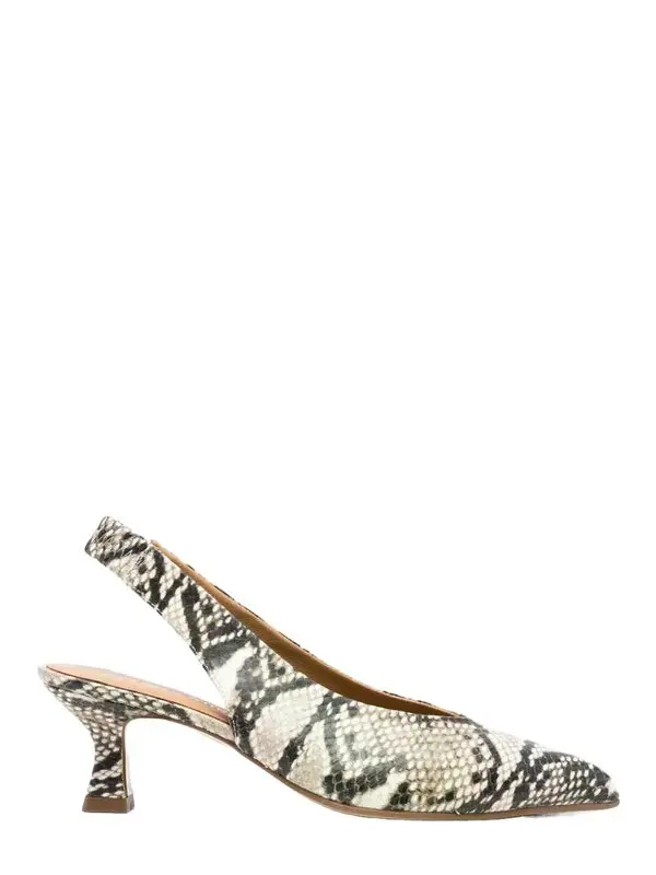 PEDRO MIRALLES Chelva Snakeskin-effect Slingback Pumps - Neutrals