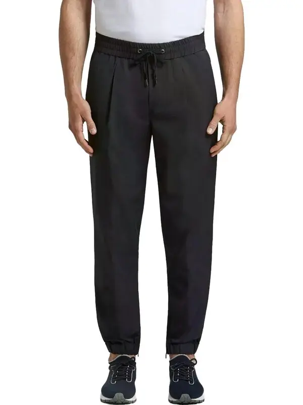 Peserico Drawstring-waist Zip-cuff Track Pants - Blue