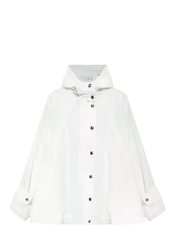 IRO PARIS Jacket With Hood And Snap-button Fastening - White