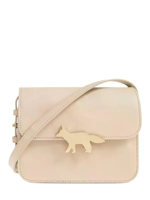 Maison Kitsuné Edie Fox-plaque Shoulder Bag - Neutrals