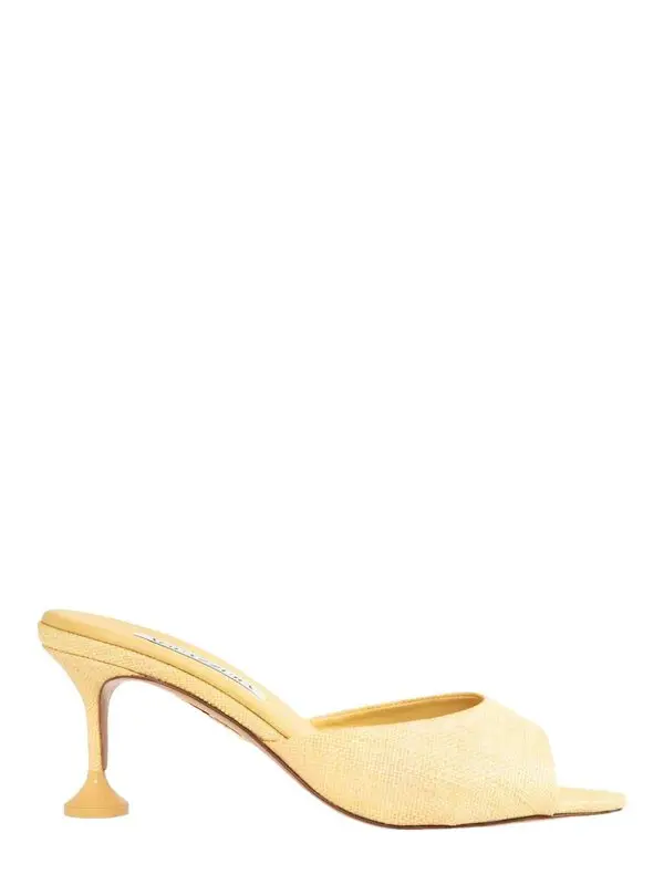 AQUAZZURA Bisous Woven Sandals - Neutrals