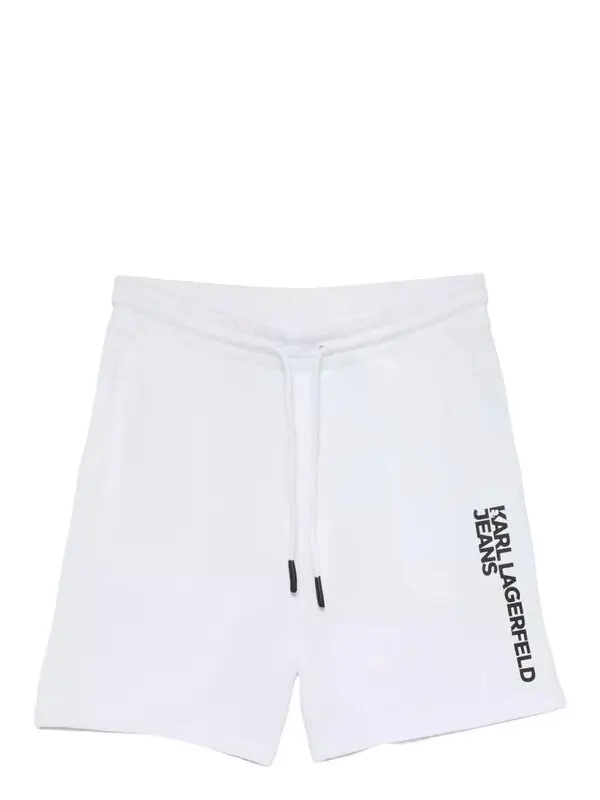 Karl Lagerfeld Logo-print Drawstring Shorts - White