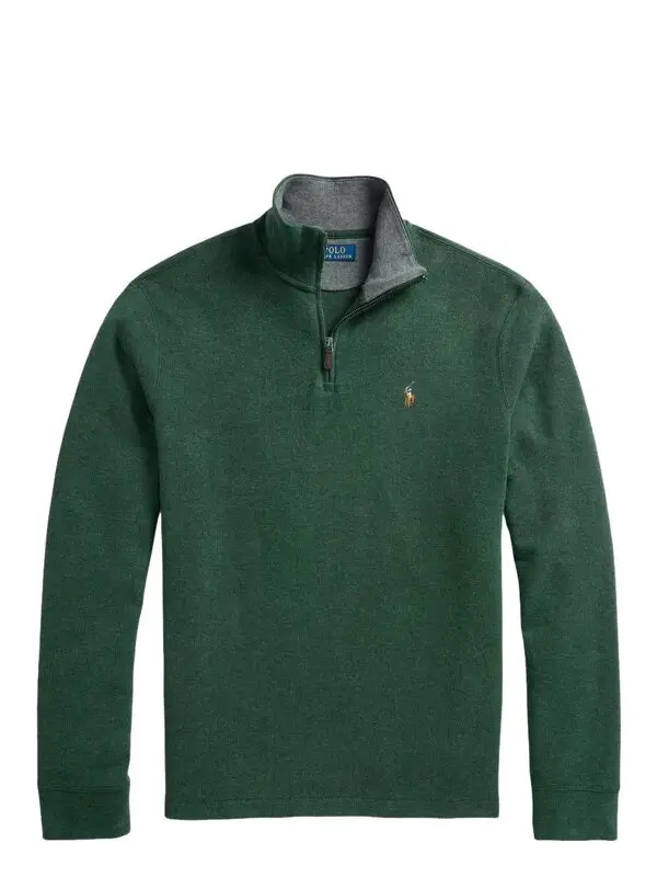 Polo Ralph Lauren Logo-embroidered Quarter-zip Sweater - Green