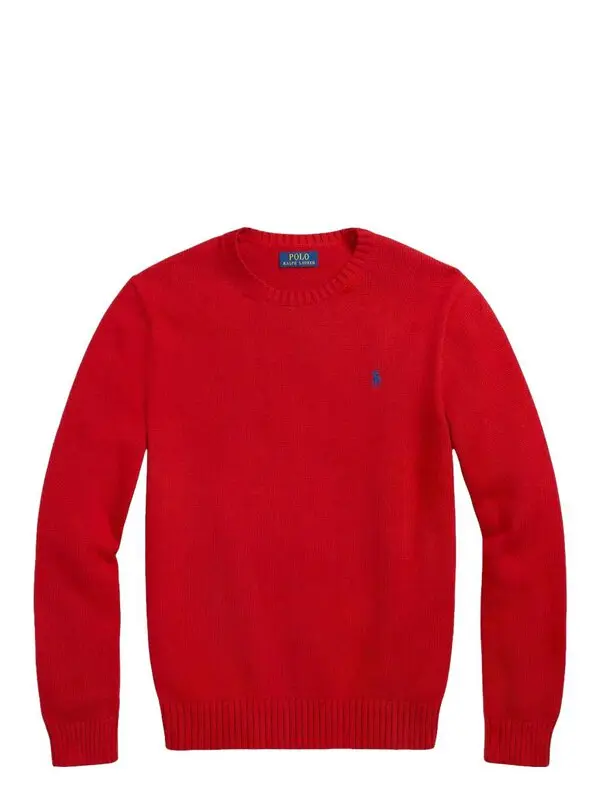 Polo Ralph Lauren Embroidered Logo Crewneck Sweater - Red
