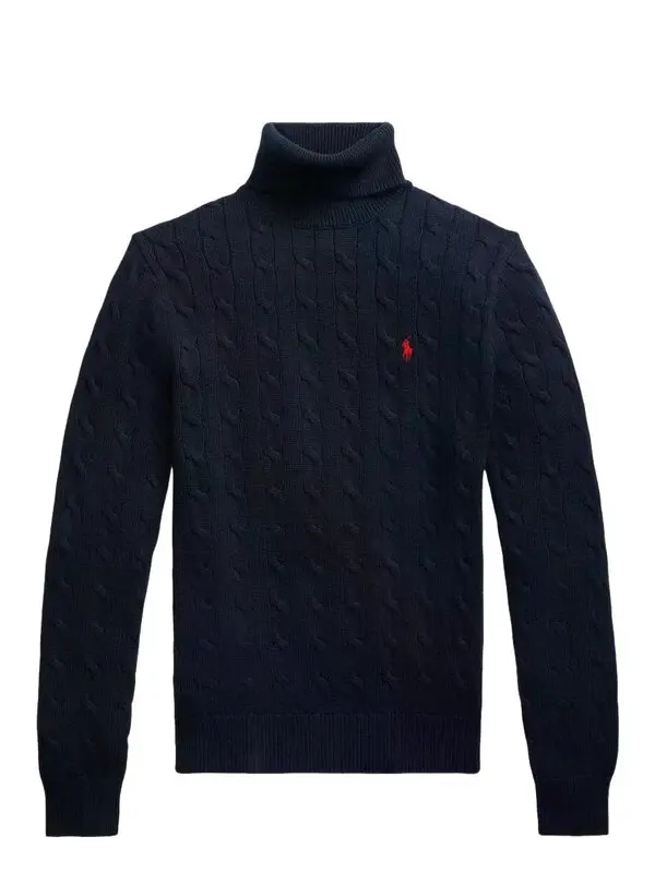 Polo Ralph Lauren Cable-knit Roll-neck Sweater - Blue