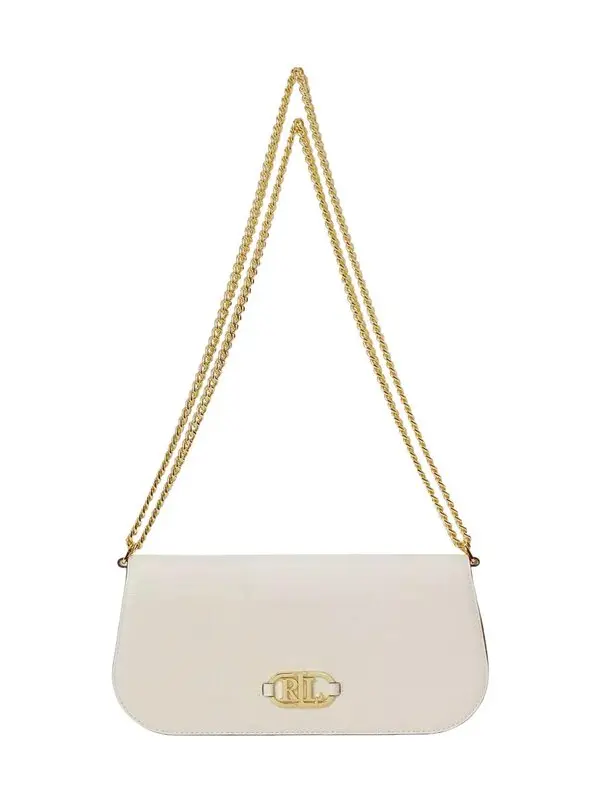 Ralph Lauren Logo-plaque Chain-link Shoulder Bag - Neutrals